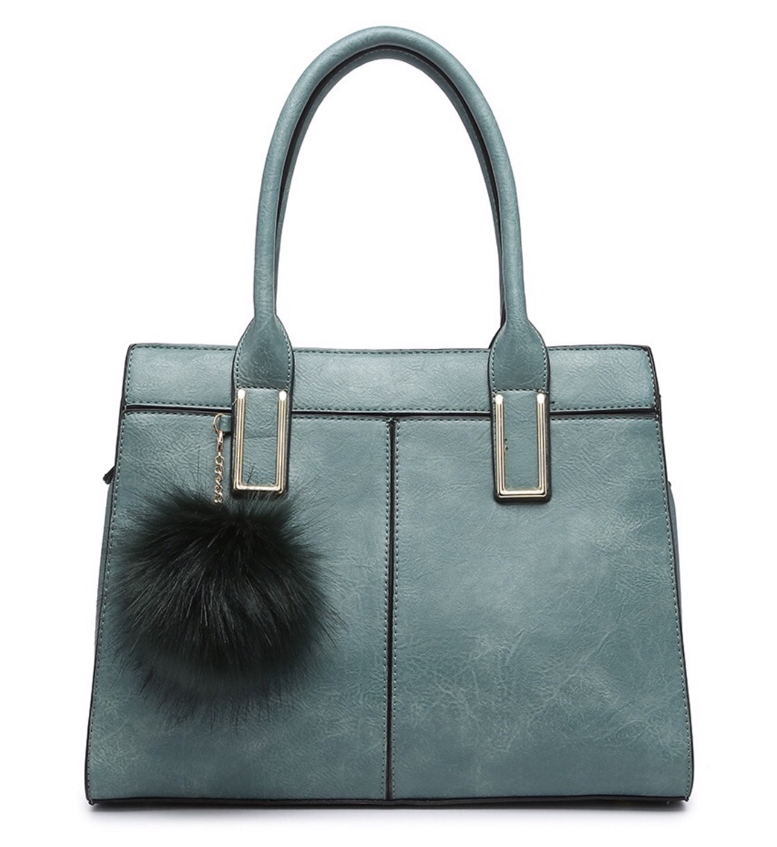 Grab Handle Tote Bag - Blue - Bags and Bangles